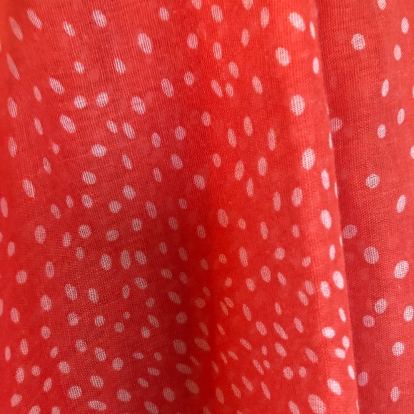 Charlie Paige | Accessories | Coral Scarf With White Polka Dots | Poshmark